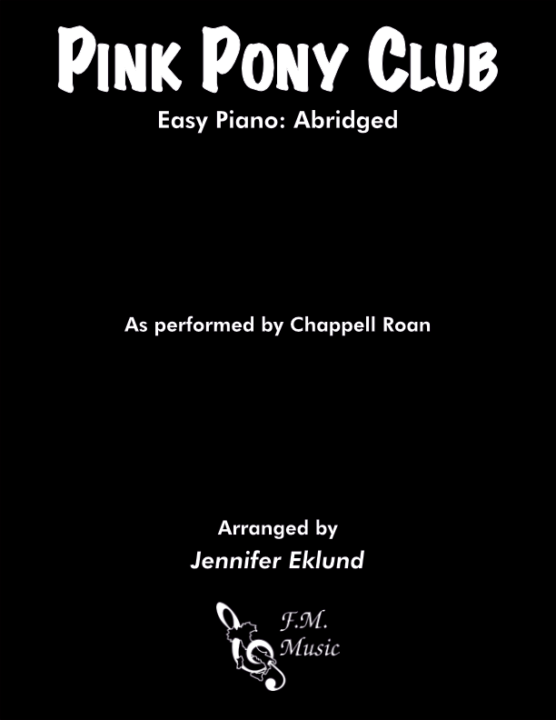 Pink Pony Club (Easy Piano) By Chappell Roan - F.M. Sheet Music - Pop Arrangements by Jennifer ...